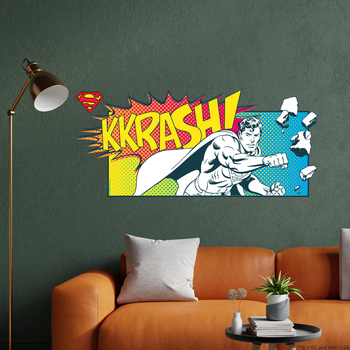 Superman Wall Sticker - Kkrash Comic Strip Wall Decal DC Superhero Art ...