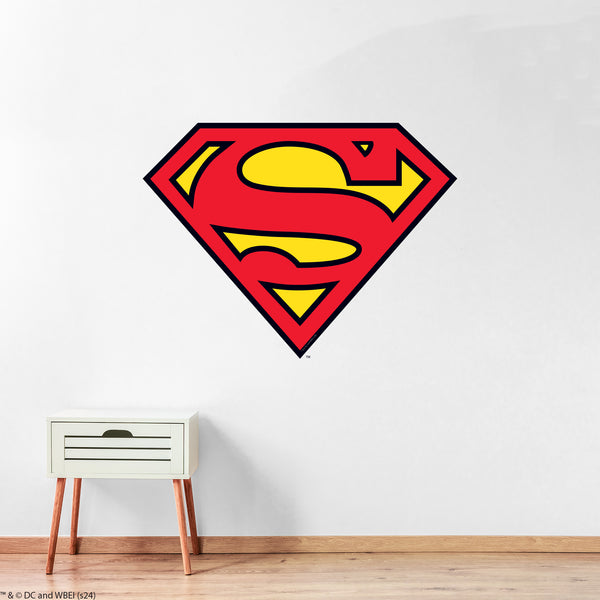 Superman Wall Sticker - Logo Wall Decal DC Superhero Art – www.themed.co.uk