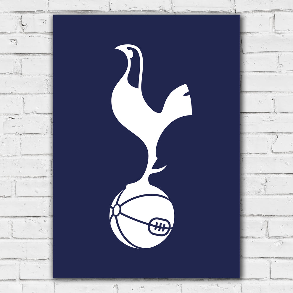 Tottenham Hotspur Football Club Print - Navy Crest Poster – www.themed ...