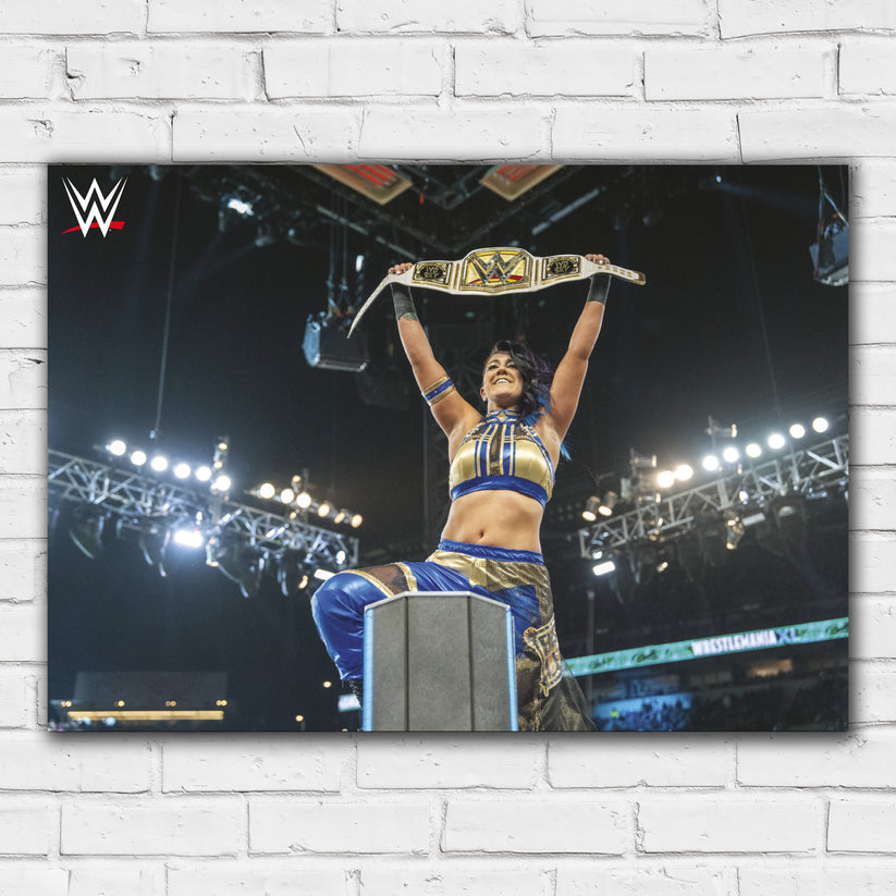 WWE Print - Bayley WrestleMania Win Poster Wrestling Wall Art – www ...