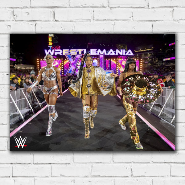 WWE Print - Jade Cargill Bianca Belair And Naomi WrestleMania Entrance – www.themed.co.uk