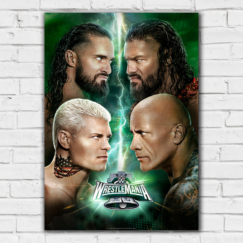 WWE Print - Wrestlemania XL Lightning Poster Wall Art – www.themed.co.uk