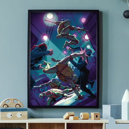 Teenage Mutant Ninja Turtles Print - Alleyway Fight Poster World of TM ...