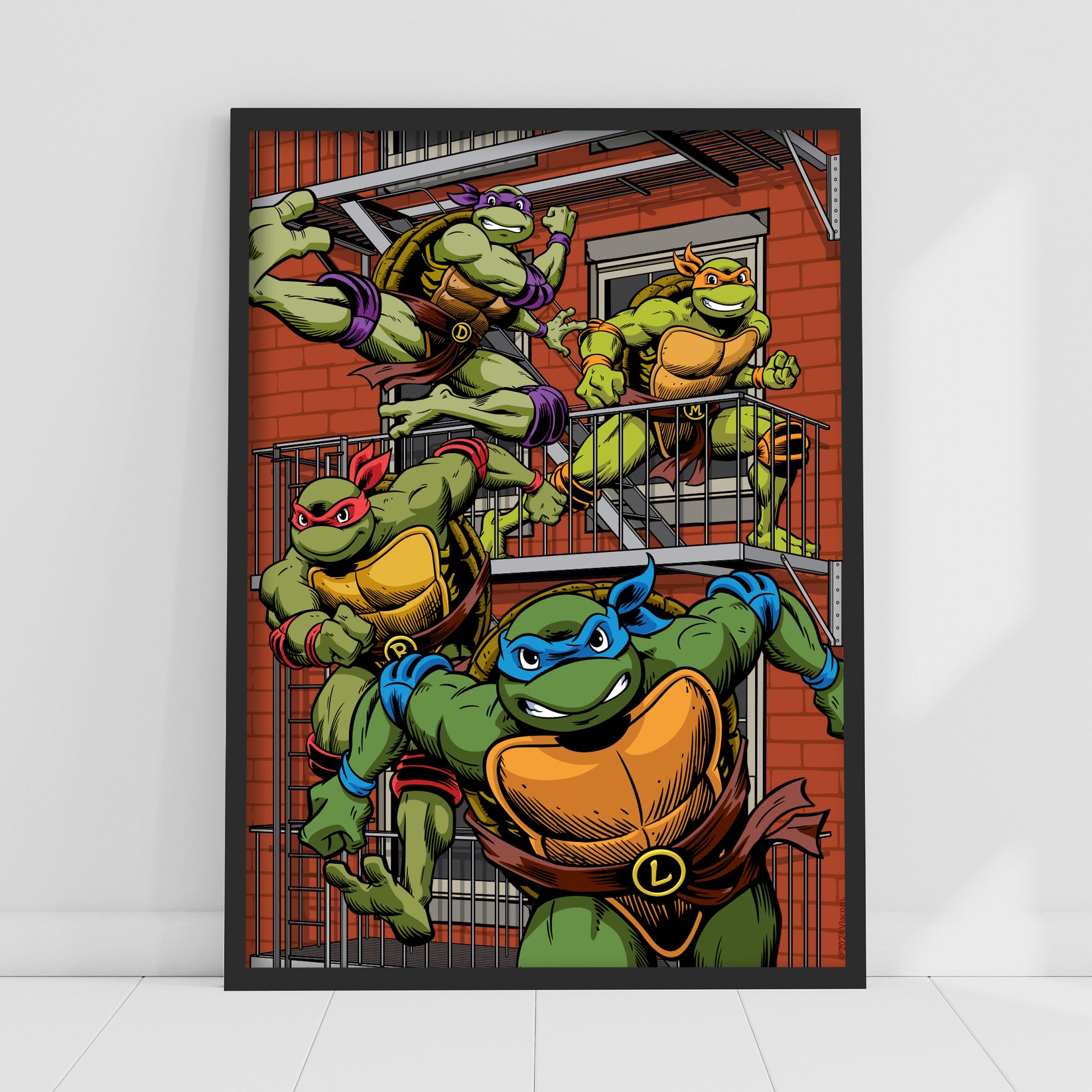 Teenage Mutant Ninja Turtles Print - Group On Side Of Building Poster ...