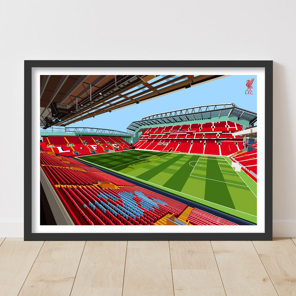 Liverpool FC Print - Anfield Illustration Inside Stadium Poster – www ...