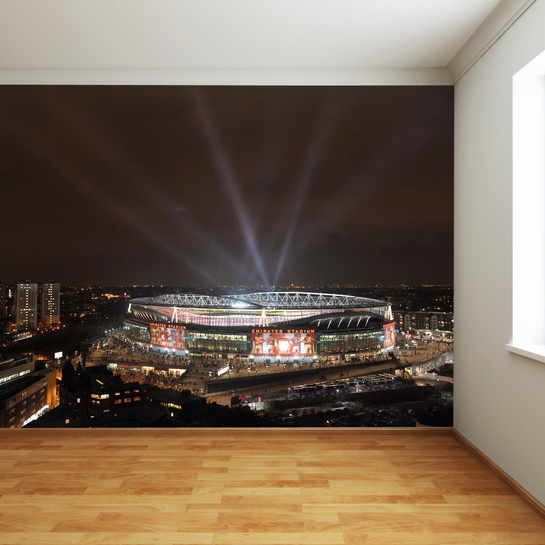 Arsenal Emirates Stadium Full Wall Mural - Outside Night Time View Wit ...