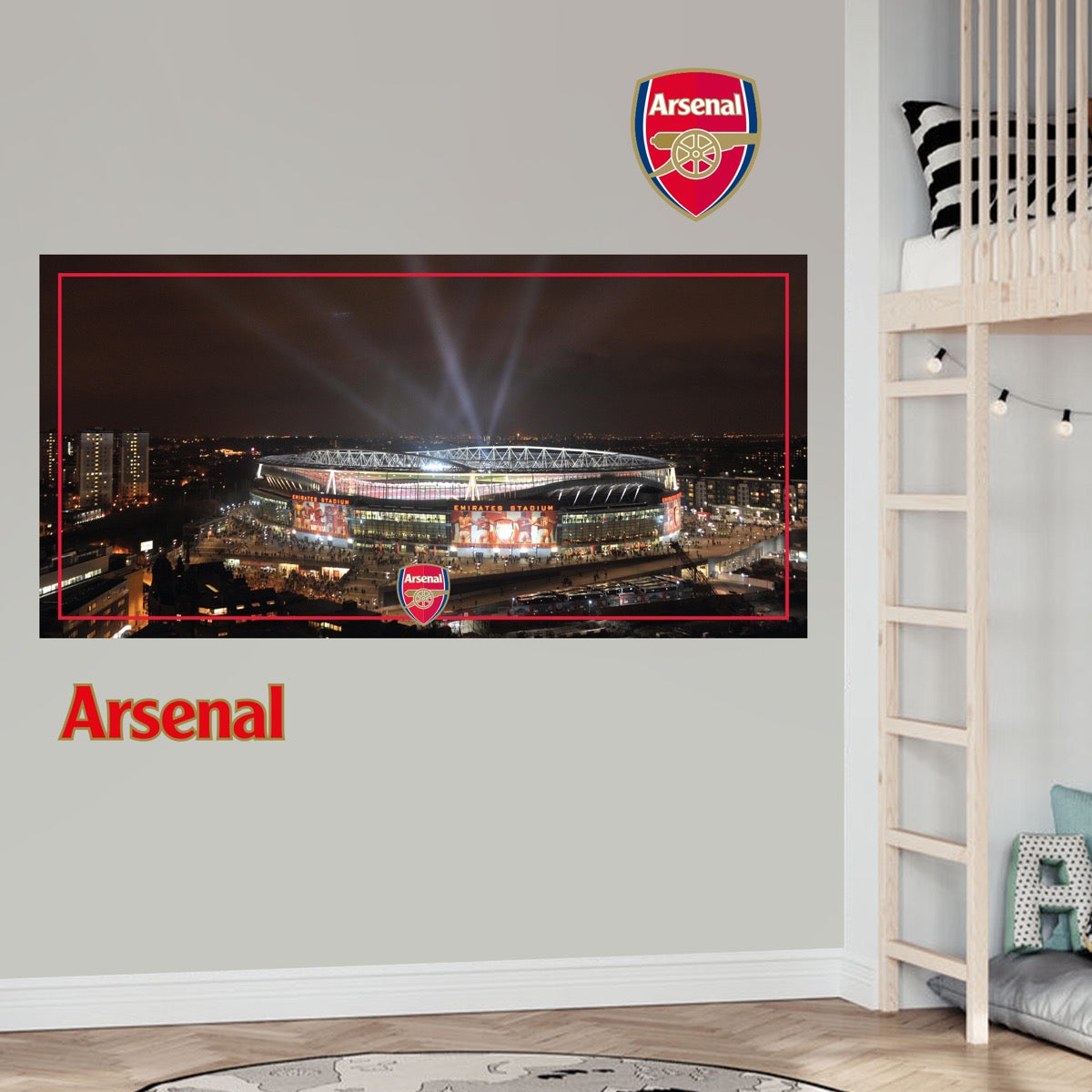 Arsenal Football Club Emirates Stadium Outside Lights Wall Sticker ...