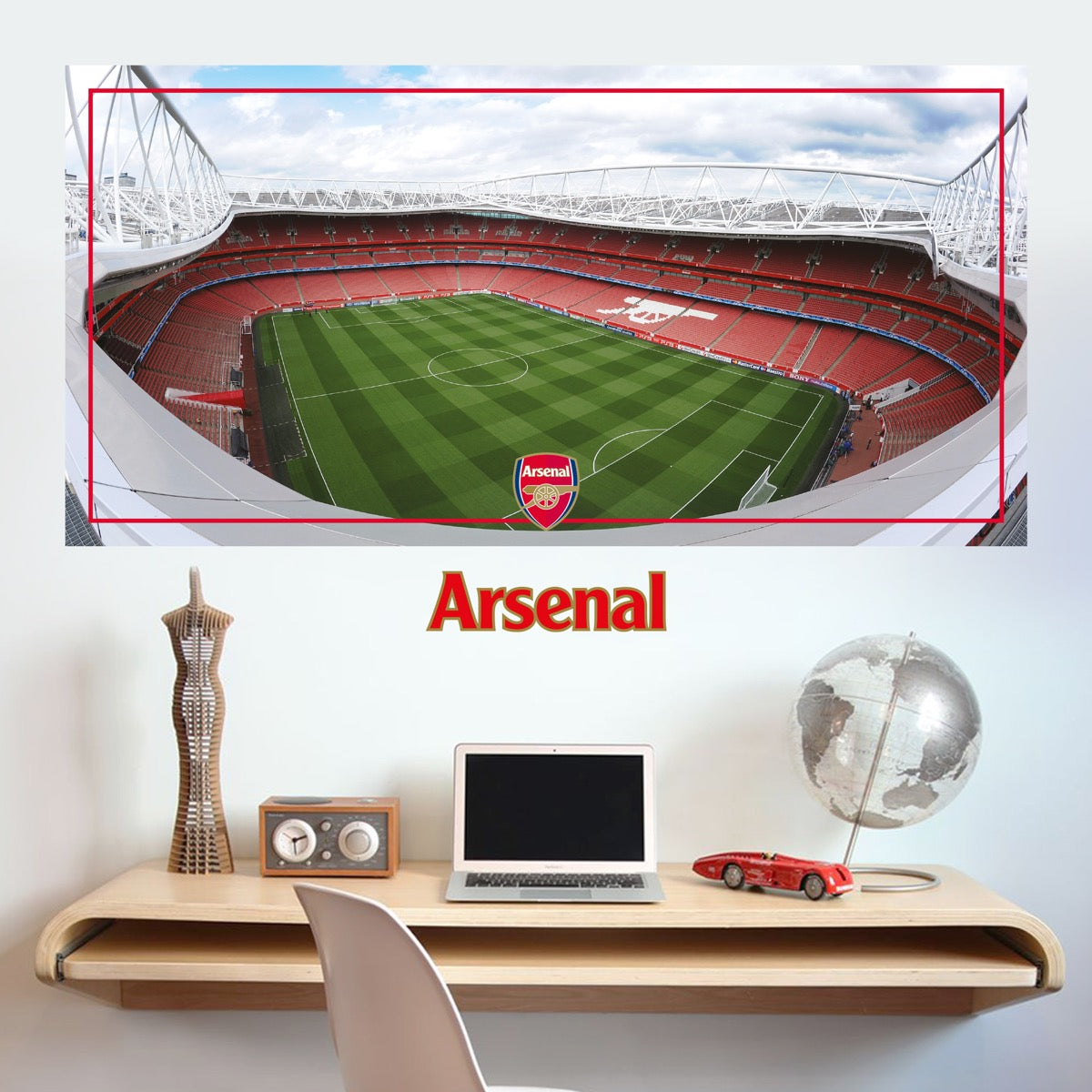 Arsenal Football Club Emirates Stadium Rooftop View Wall Sticker – www ...