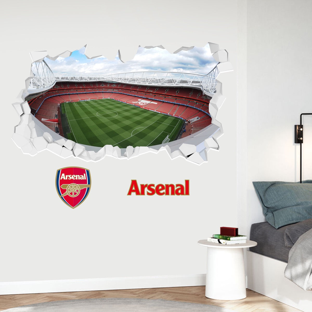 Arsenal Football Club Smashed Emirates Stadium Rooftop View Wall ...
