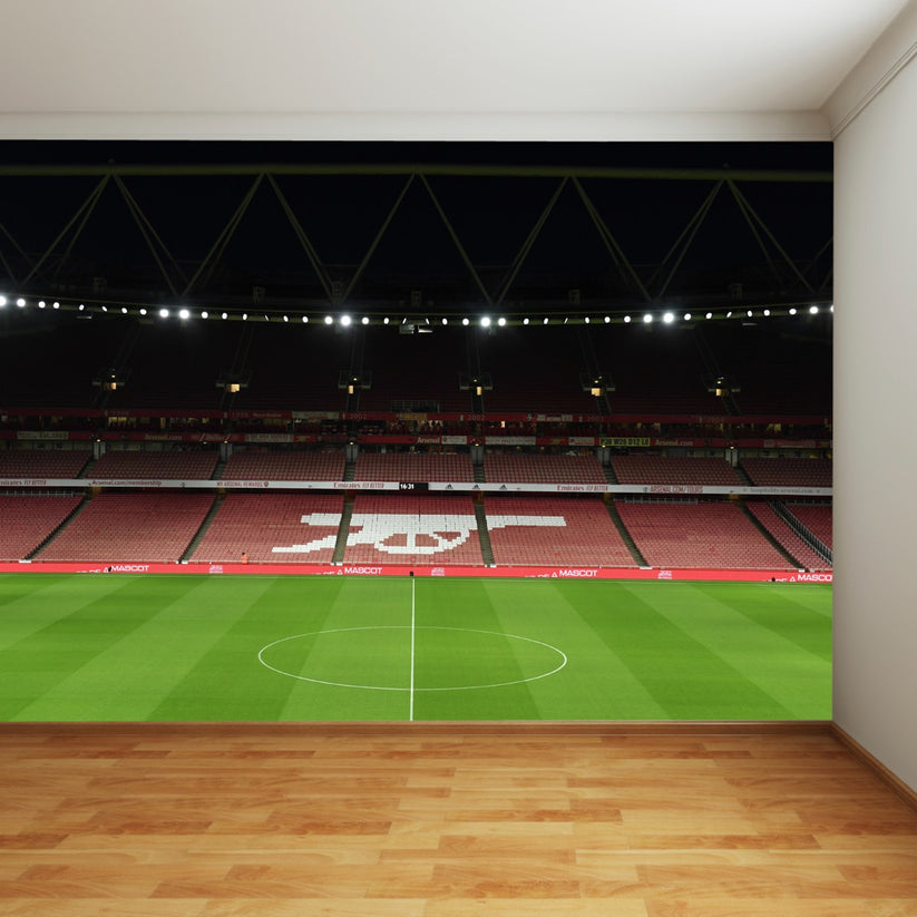 Arsenal FC Stadium Full Wall Mural - Night Time Cannon in Stands – www ...