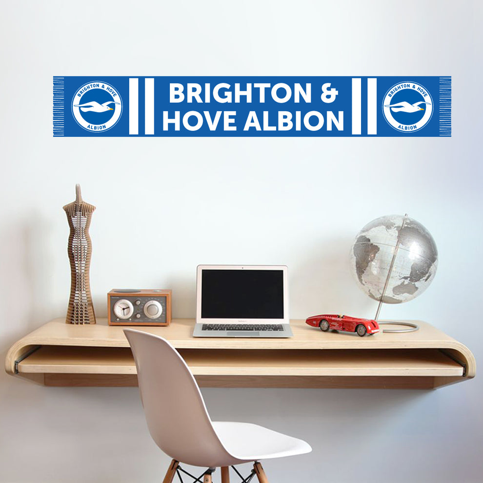 Brighton and Hove Albion FC Bar Scarf Wall Sticker – www.themed.co.uk
