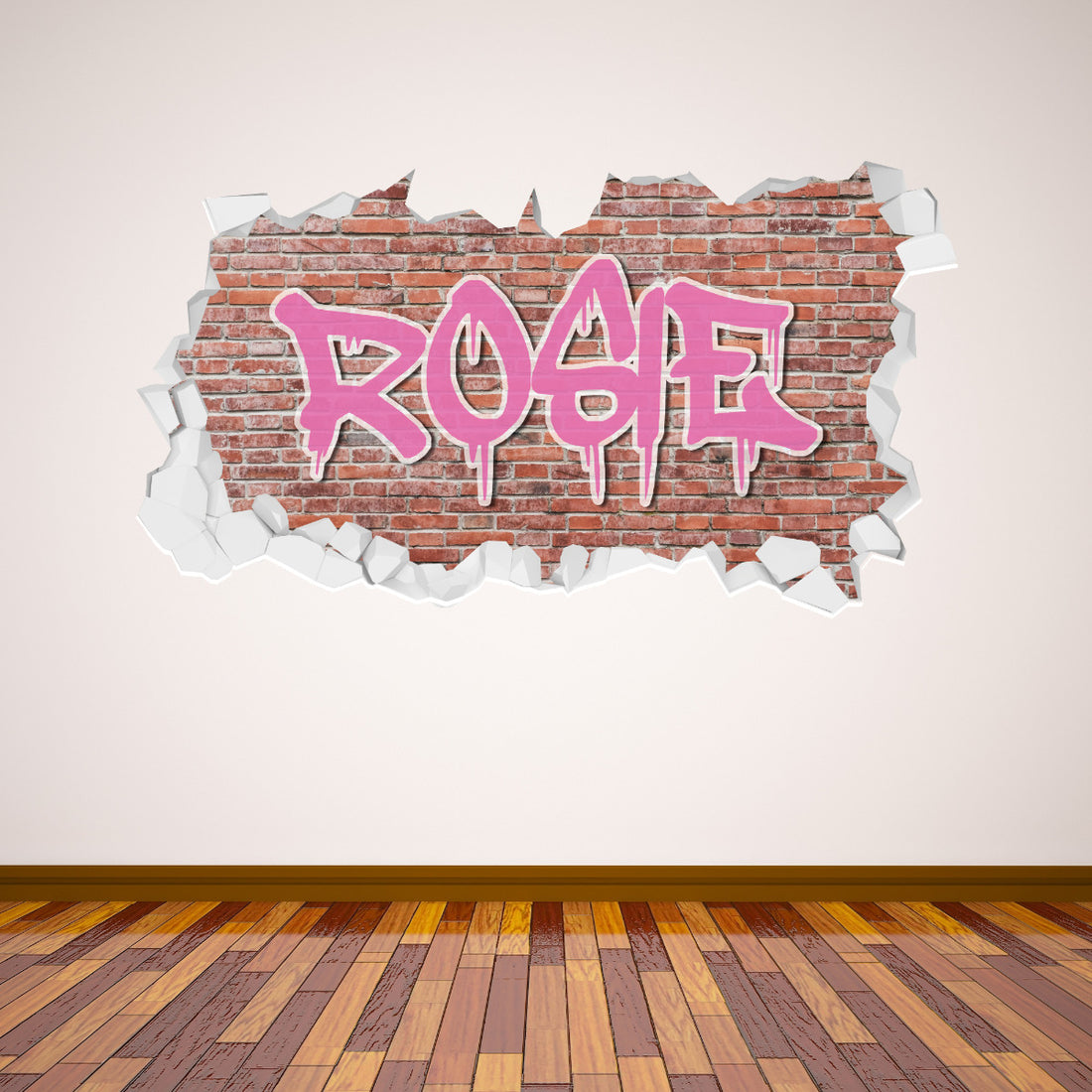Graffiti Personalised Name Broken Wall Sticker – www.themed.co.uk