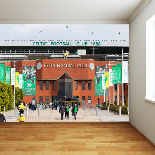 Celtic FC Wall Mural - Outside Front of Stadium Full Wall Mural ...