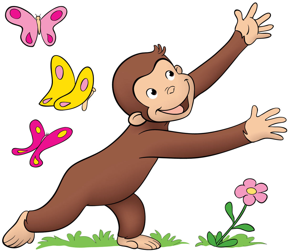 Curious George Butterflies Wall Sticker – www.themed.co.uk
