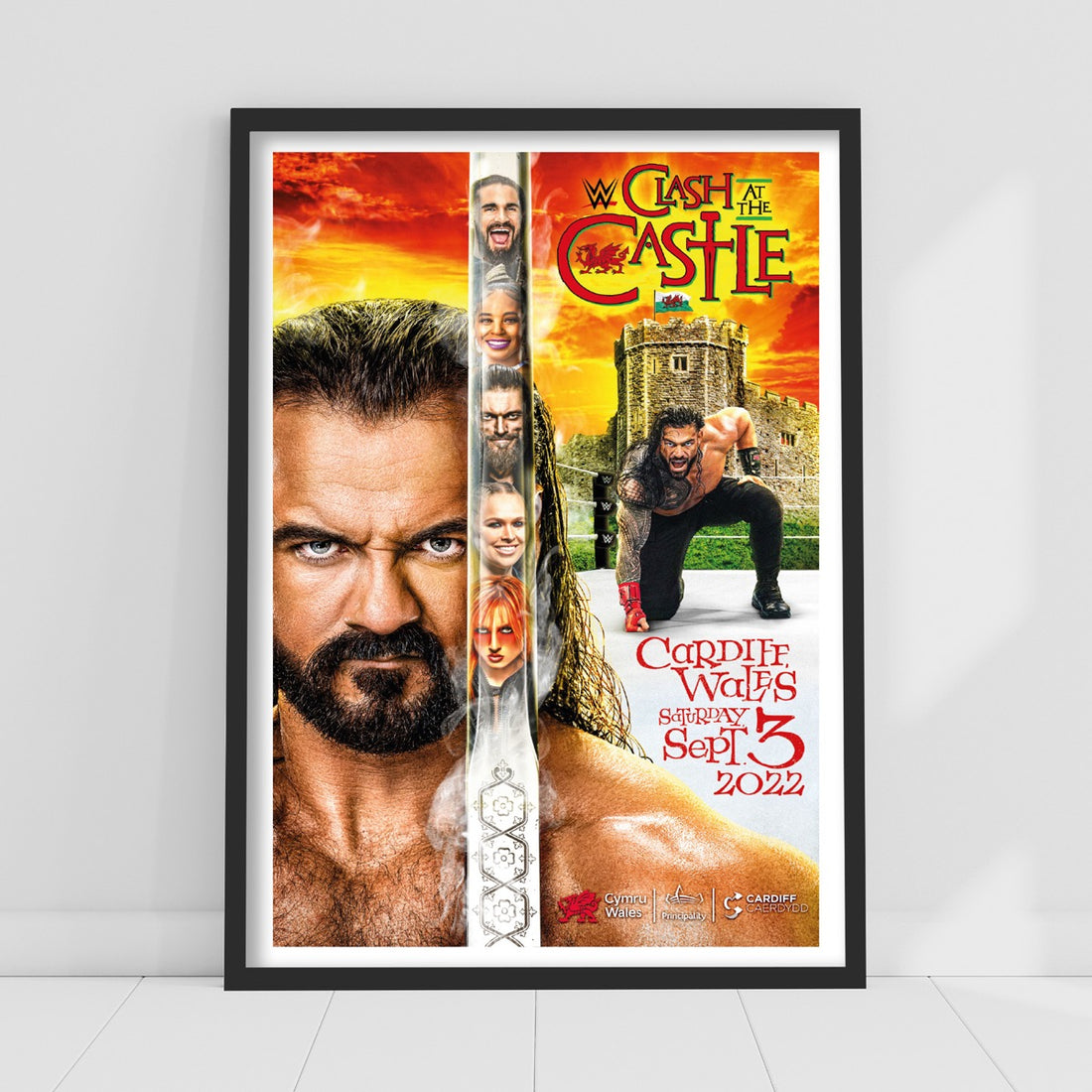 WWE Print - Clash at the Castle Sword Poster – www.themed.co.uk