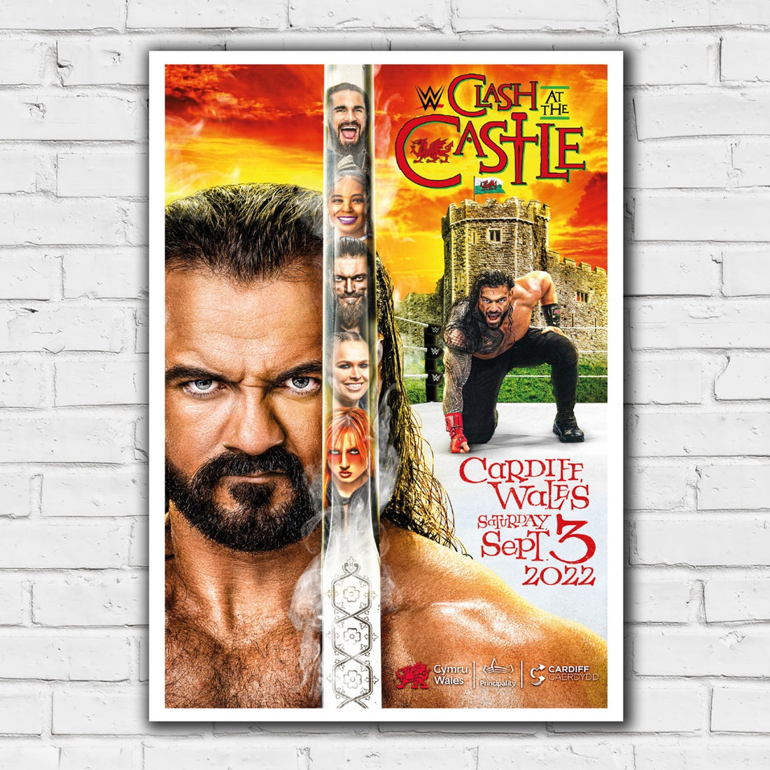 WWE Print - Clash at the Castle Sword Poster – www.themed.co.uk
