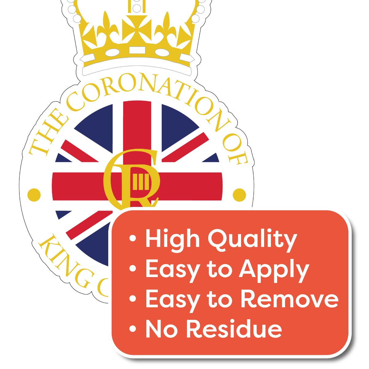 King Charles Coronation Window Sticker – www.themed.co.uk