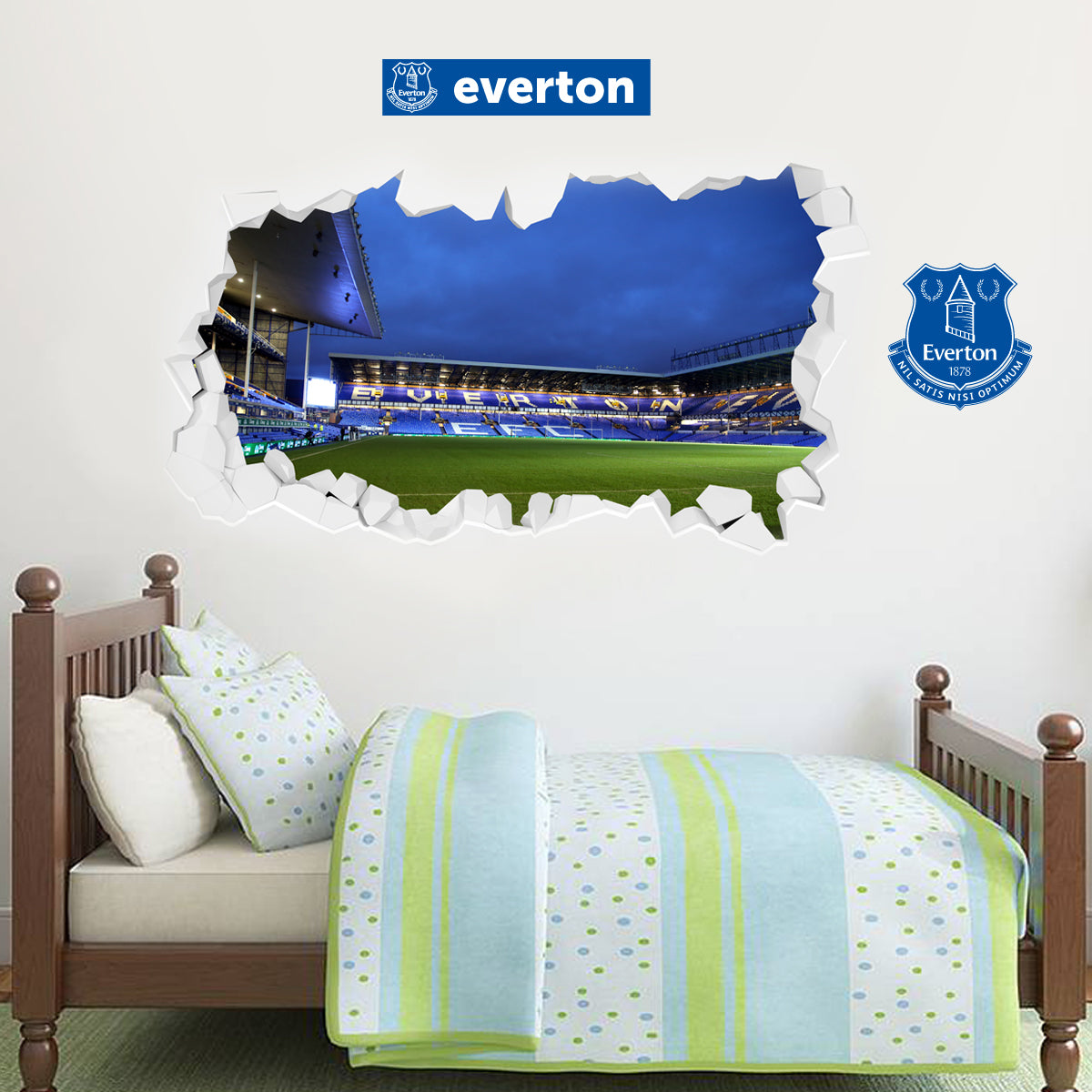 Everton Football Club Goodison Park at Night Stadium Smash Wall Sticker ...