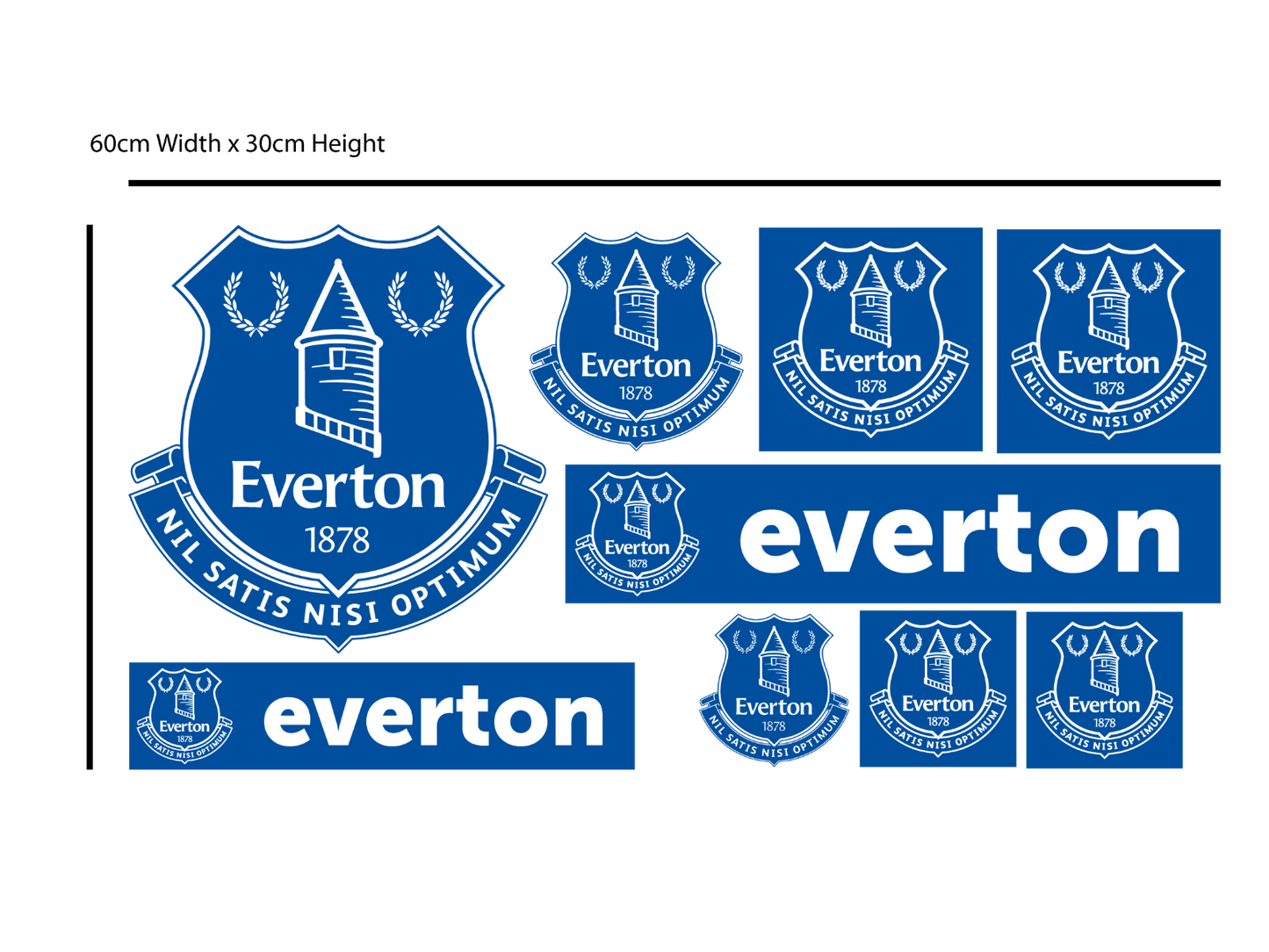 Everton Football Club 'The Toffees' & Crest Design Wall Sticker – www ...