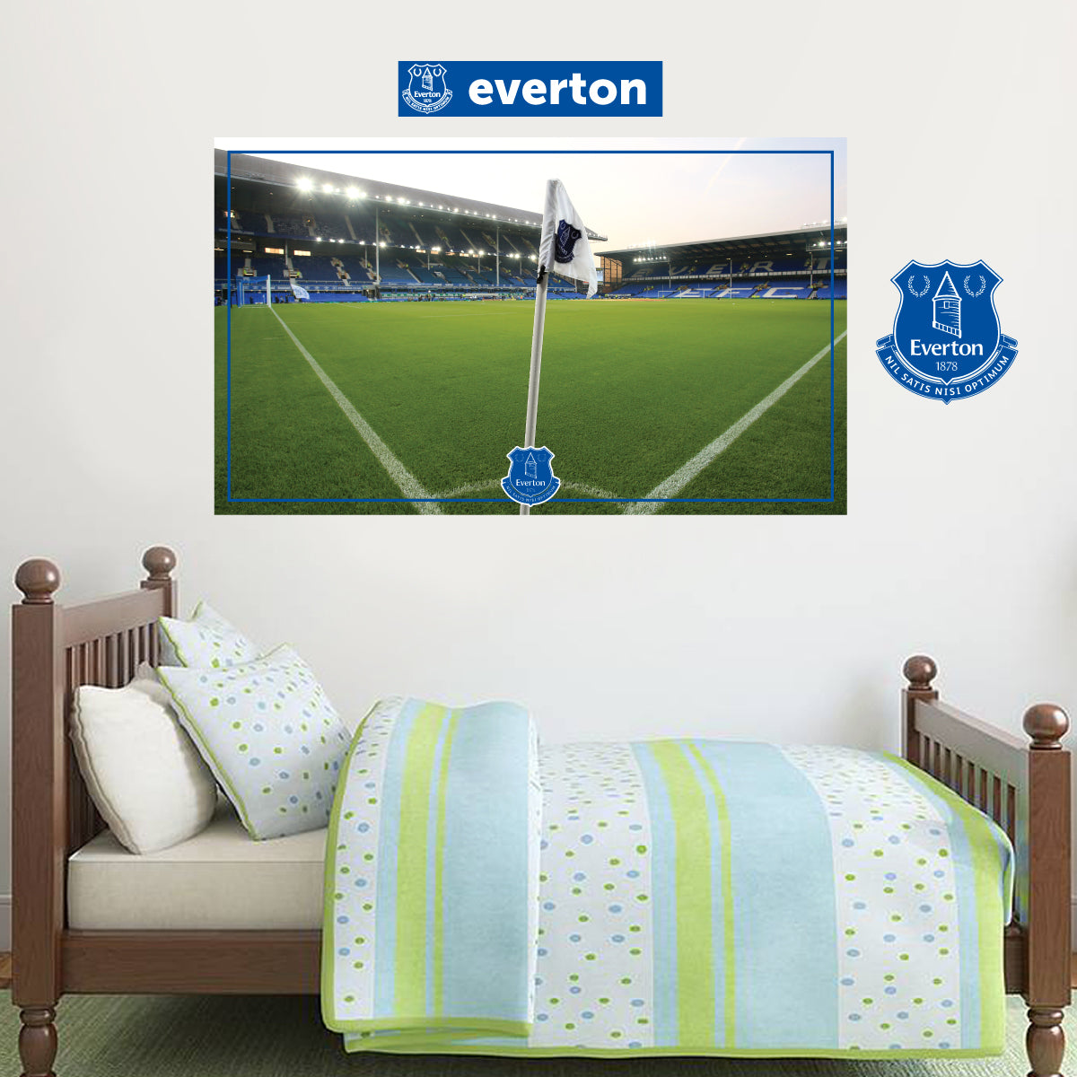 Everton Football Club Goodison Park Stadium Corner Flag Wall Mural ...