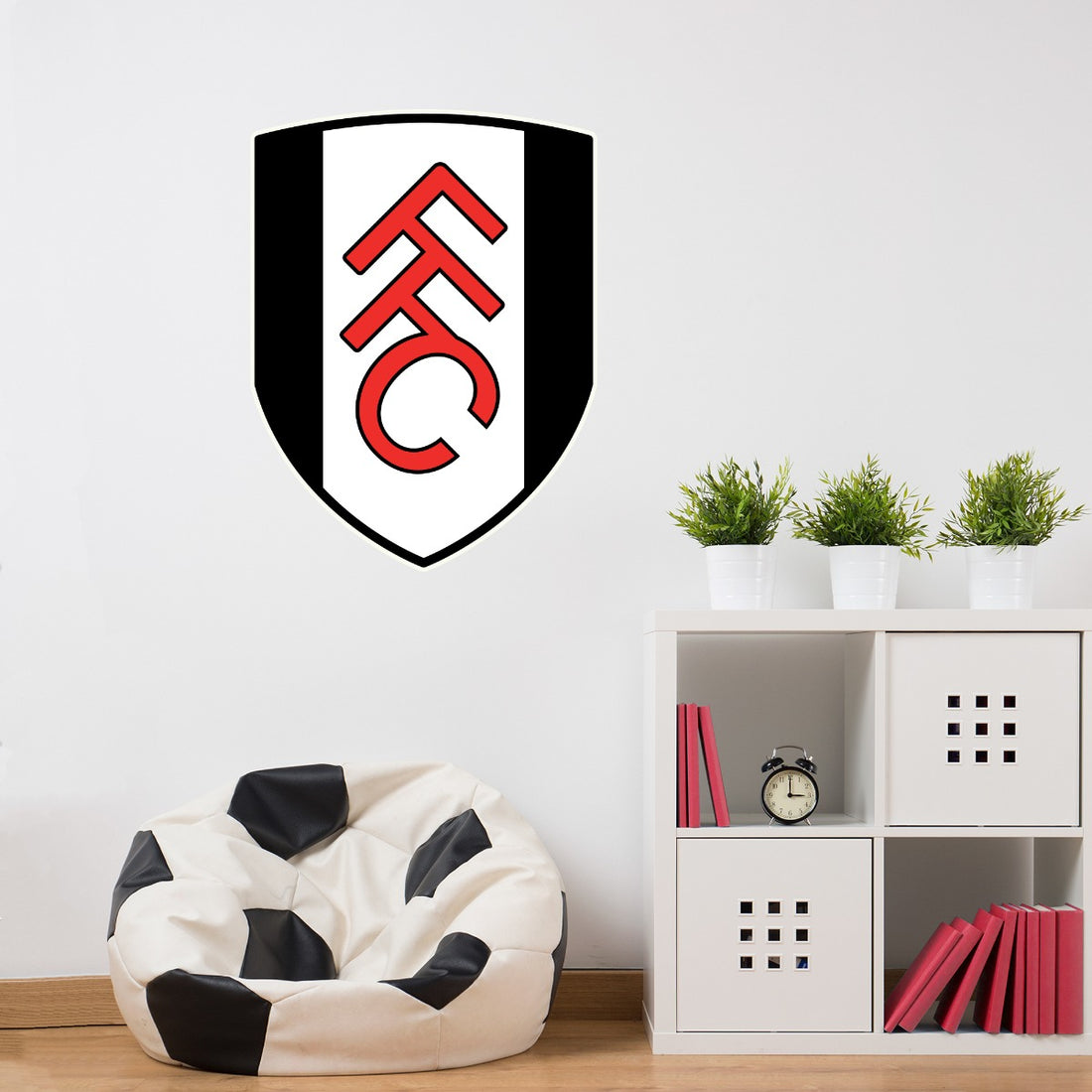 Official Fulham Football Club Crest Wall Sticker – www.themed.co.uk