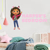 Gabby's Dollhouse Wall Sticker - Gabby Waving Personalised Name Wall ...