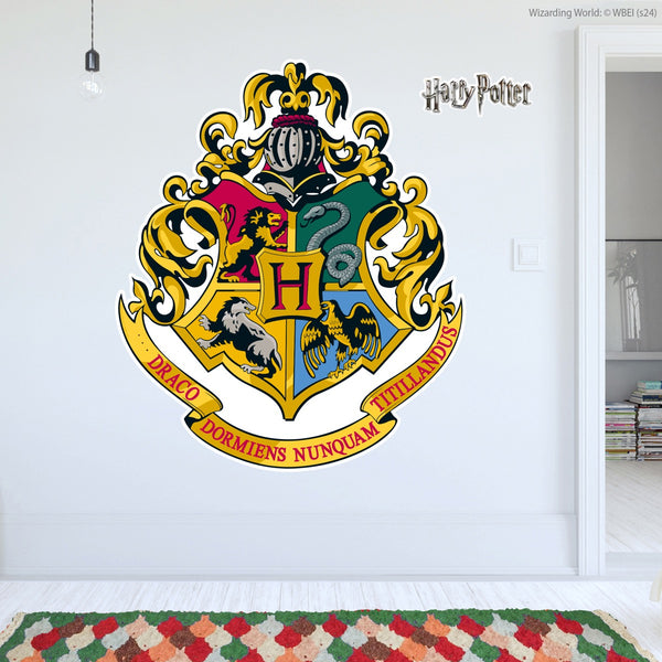 HARRY POTTER Wall Sticker - Hogwarts Crest Wall Decal Wizarding World ...