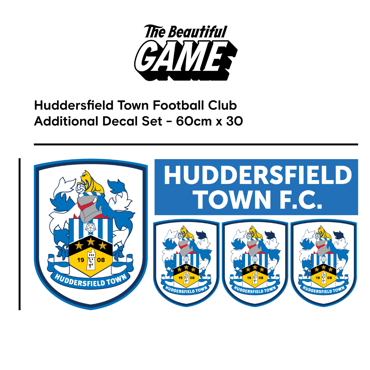 Huddersfield Town Football Club Crest & Personalised Name Wall Sticker ...