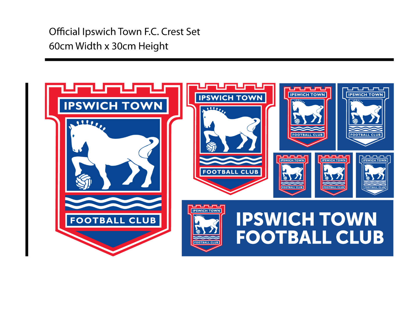 Ipswich Town Football Club Crest & Personalised Name Wall Sticker – www ...