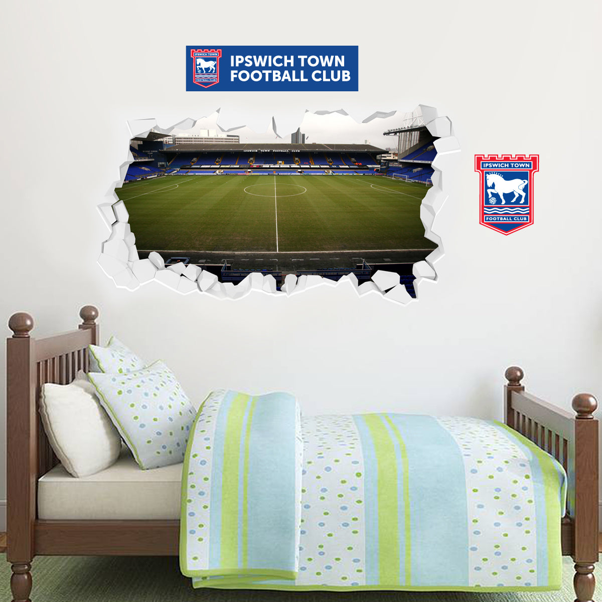 Ipswich Town Football Club Portman Road Stadium Smashed Wall Mural ...
