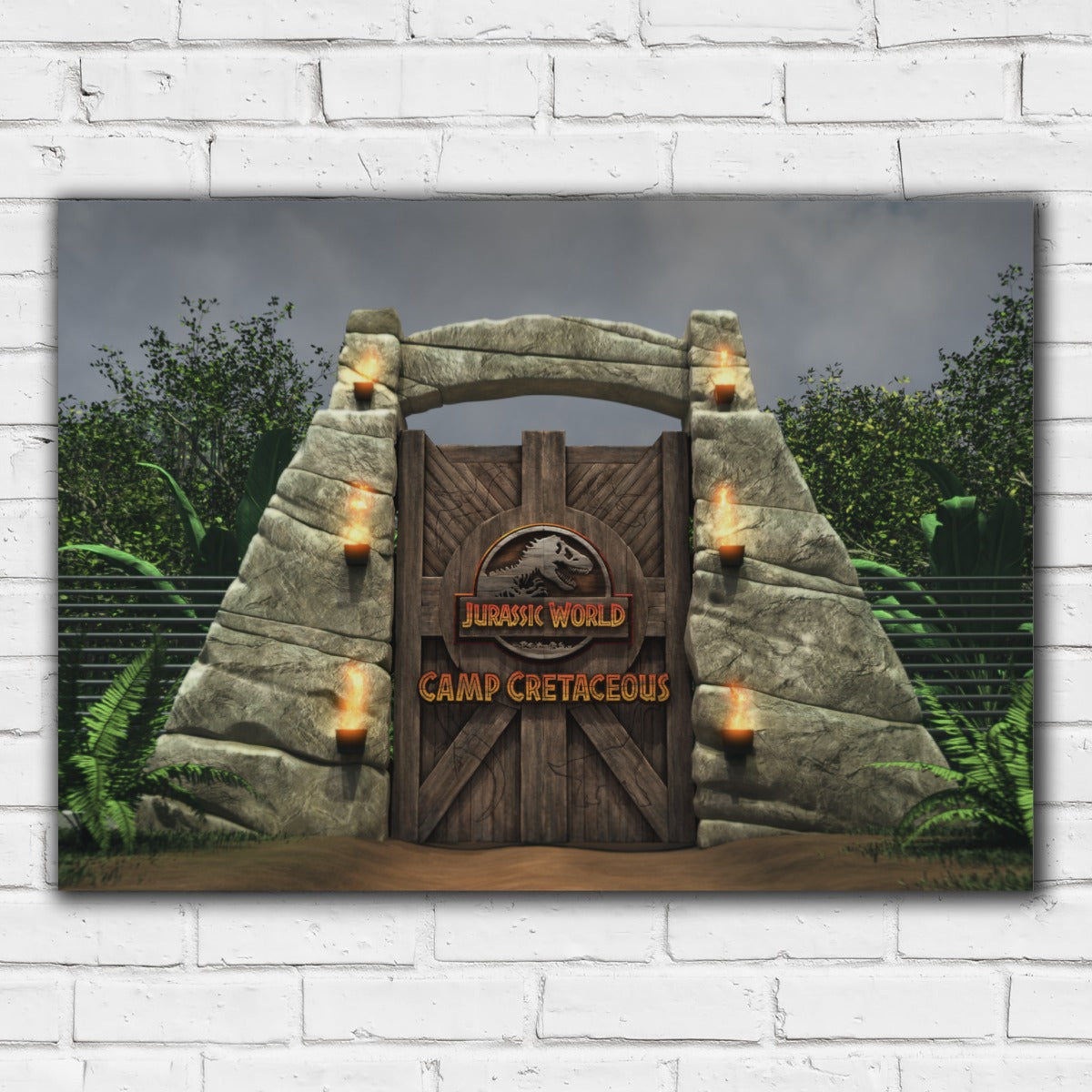 Jurassic World Camp Cretaceous Print - Camp Gates – www.themed.co.uk