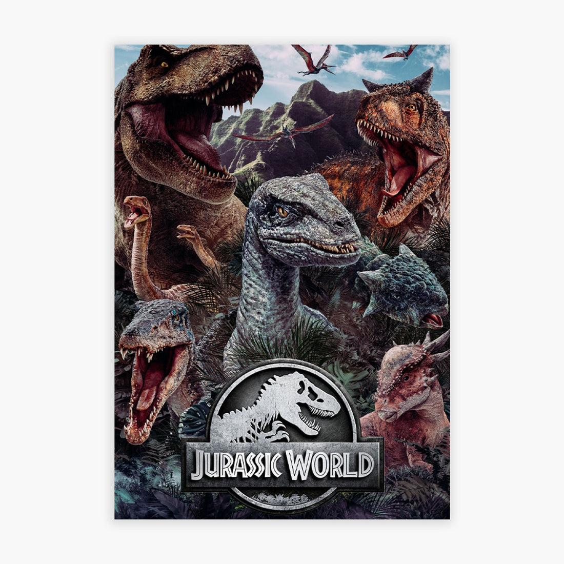 Jurassic World Print - Dinosaur Collage – www.themed.co.uk