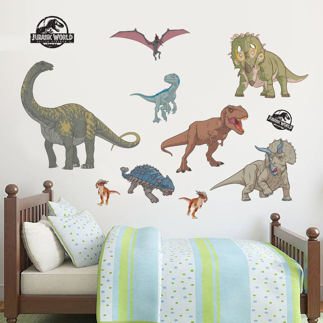 Jurassic World: Fallen Kingdom Dinosaur Wall Sticker Set – www.themed.co.uk