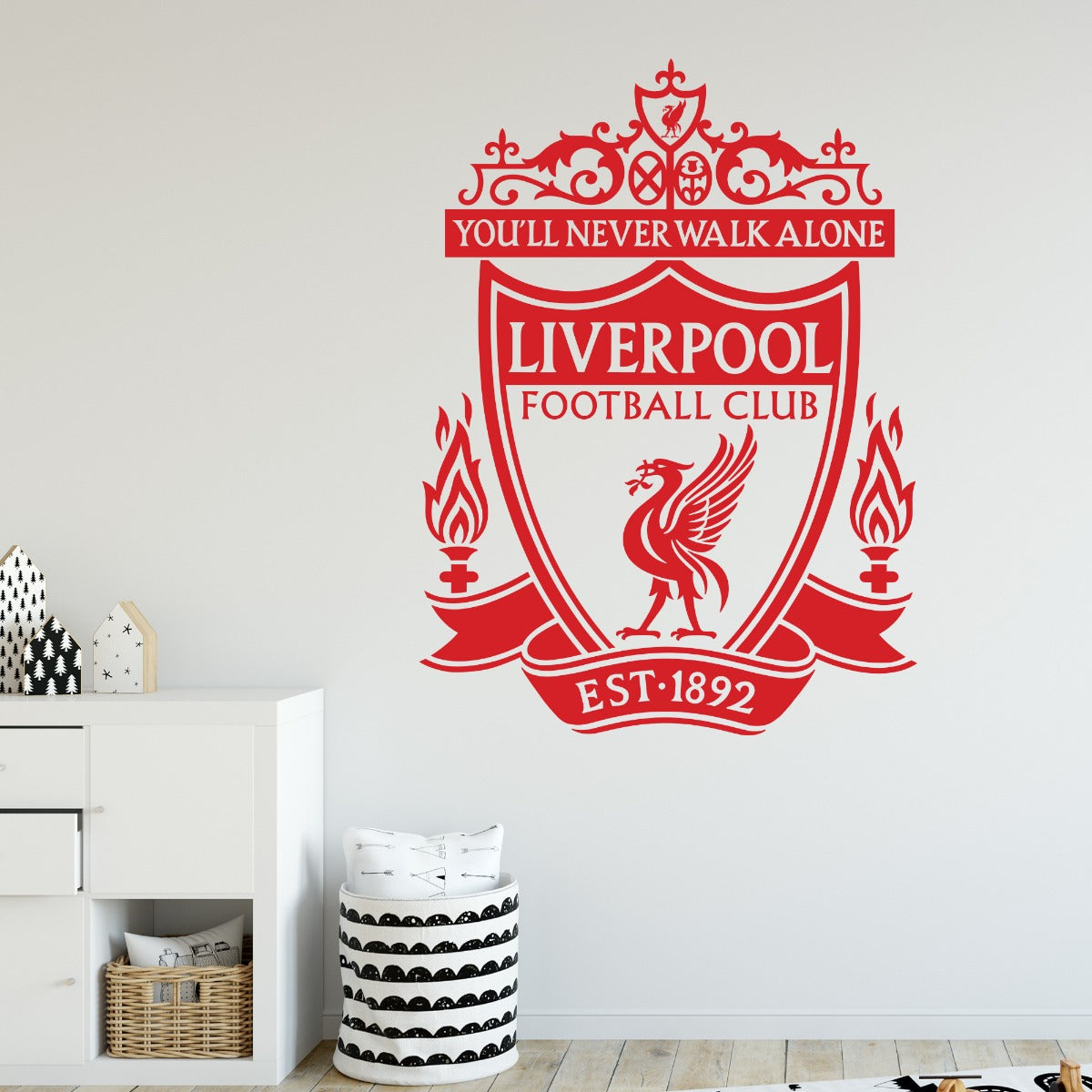 Liverpool Football Club One Colour Crest Wall Sticker – www.themed.co.uk