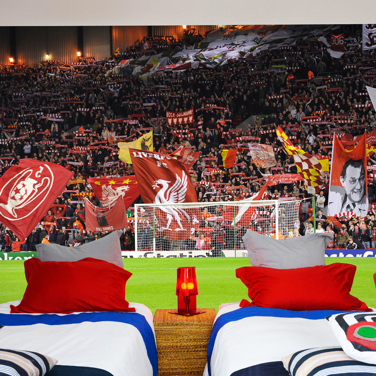 Liverpool FC Anfield Stadium Full Wall Mural - The Kop & Flags image ...