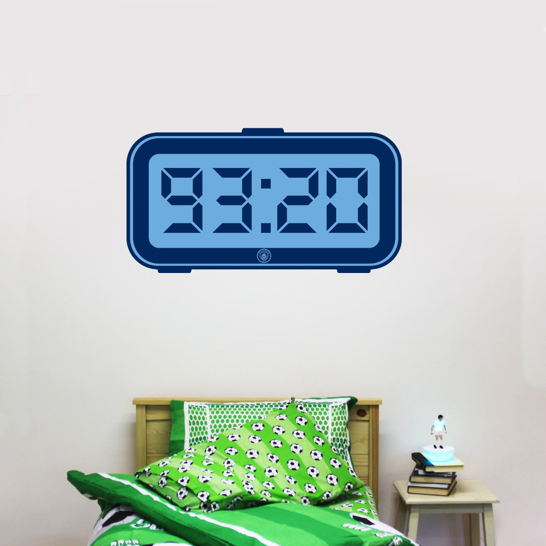 Manchester City Football Club - 93:20 Digital Clock Wall Sticker – www ...