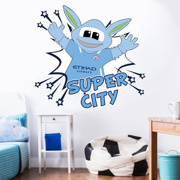 Manchester City Football Club - Moonchester Super City Wall Sticker ...