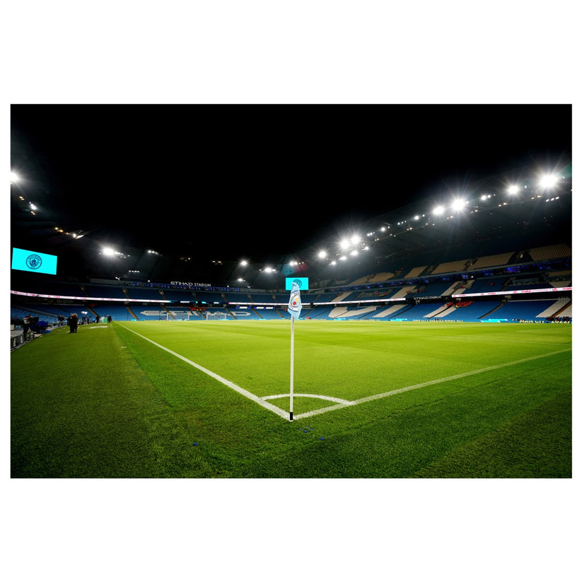 Manchester City FC - Night Time Corner Flag Stadium Full Wall Mural ...