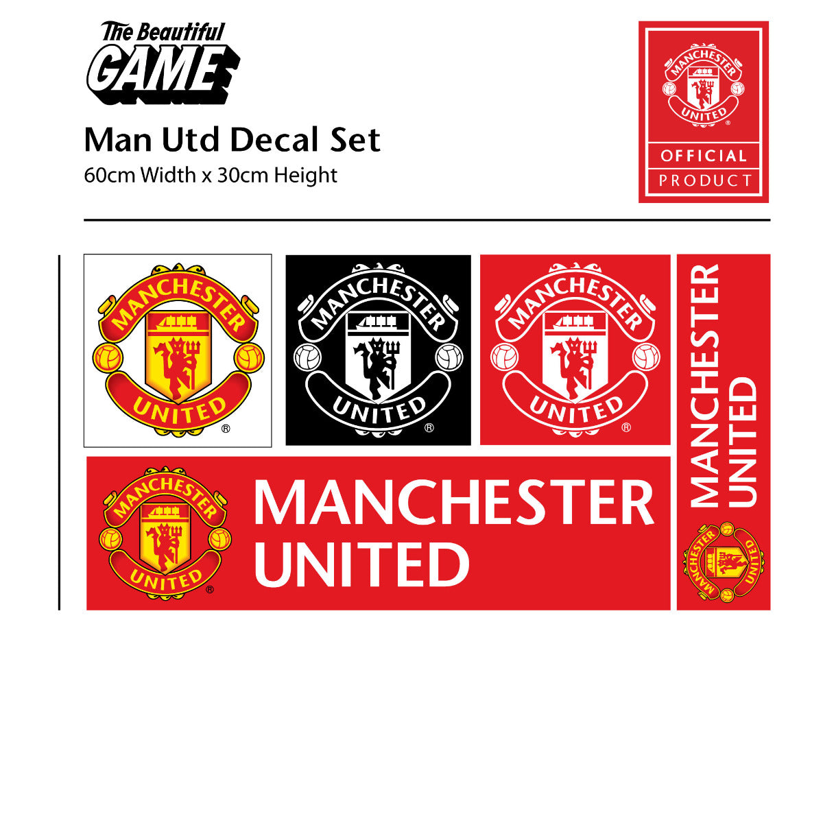 Manchester United Football Club Personalised Name Crest Wall Sticker ...