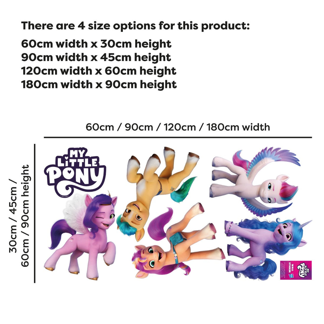 My Little Pony Wall Sticker - A New Generation Character Wall Decal Set ...