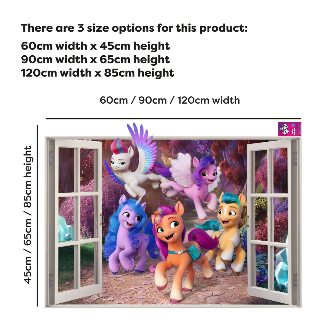 My Little Pony Wall Sticker - A New Generation Group Window Wall Decal ...