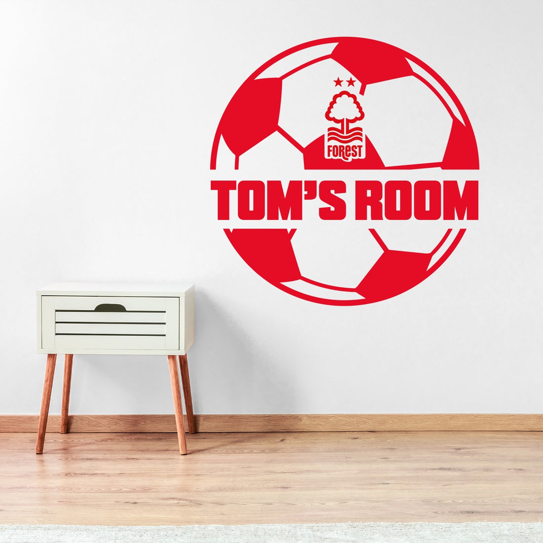 Nottingham Forest FC - Ball & Personalised Name Wall Sticker – www ...