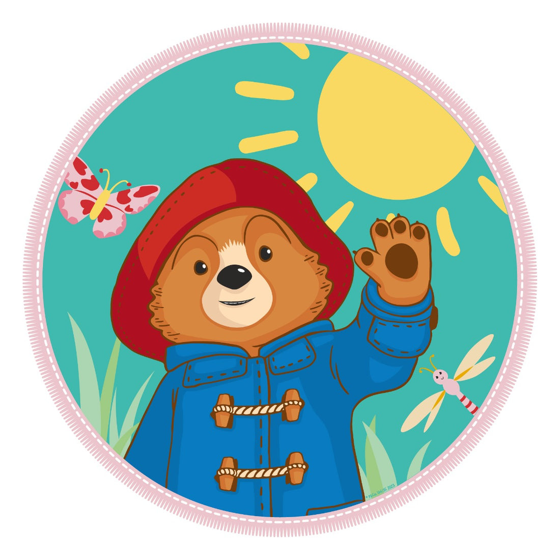 Paddington TV Wall Sticker - Waving Badge Wall Decal Kids Art – www ...
