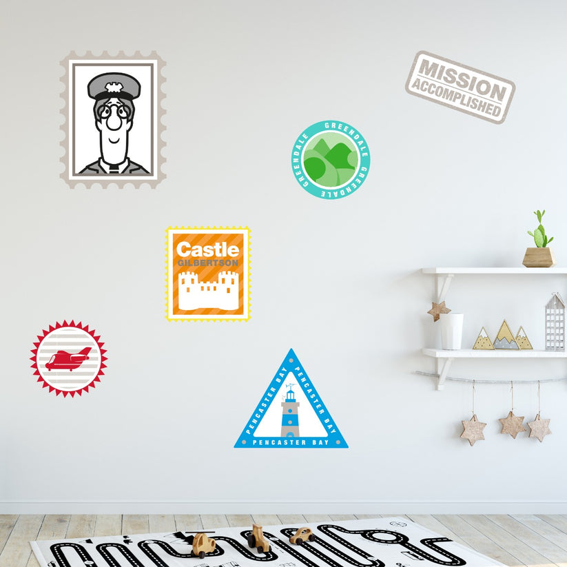 Postman Pat Stamp Wall Sticker Set – www.themed.co.uk