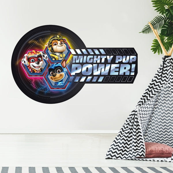 Paw Patrol Mighty Movie Mighty Pup Power Wall Sticker – www.themed.co.uk