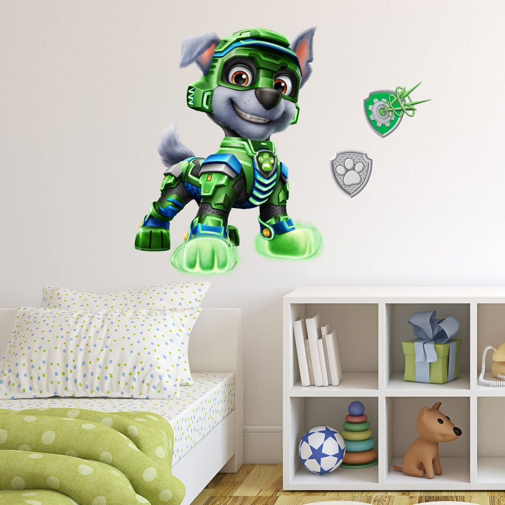 Paw Patrol Mighty Movie Rocky Wall Sticker – www.themed.co.uk