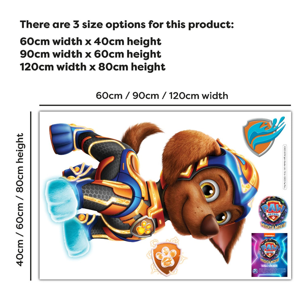 Paw Patrol Mighty Movie Zuma Wall Sticker – www.themed.co.uk