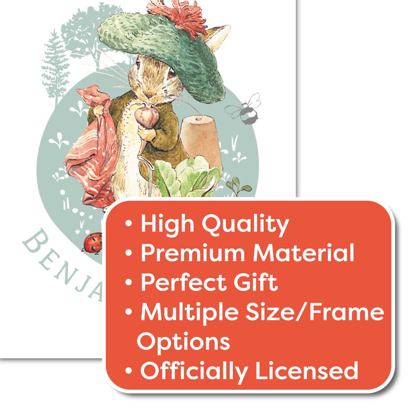 Peter Rabbit Print - Benjamin Bunny Garden Circle Print – www.themed.co.uk