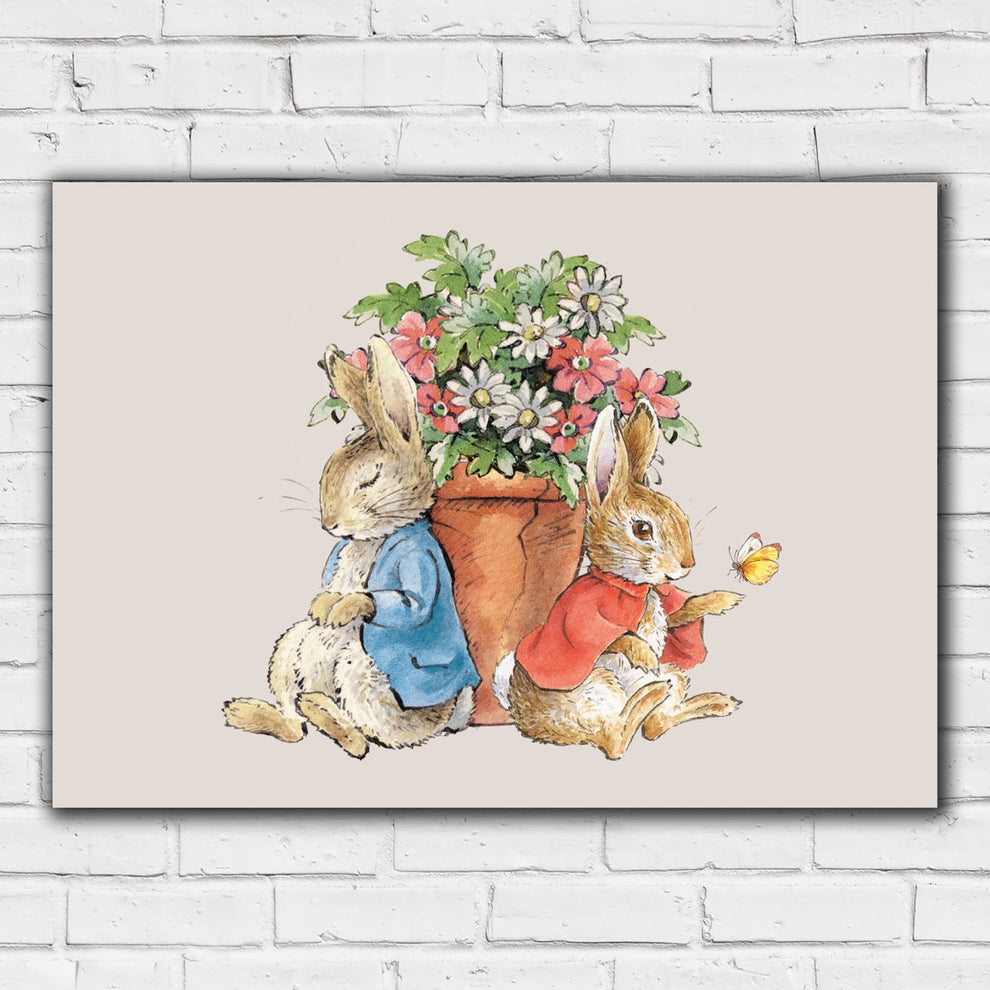 Peter Rabbit Print - Flower Pot Wall Art Print – www.themed.co.uk
