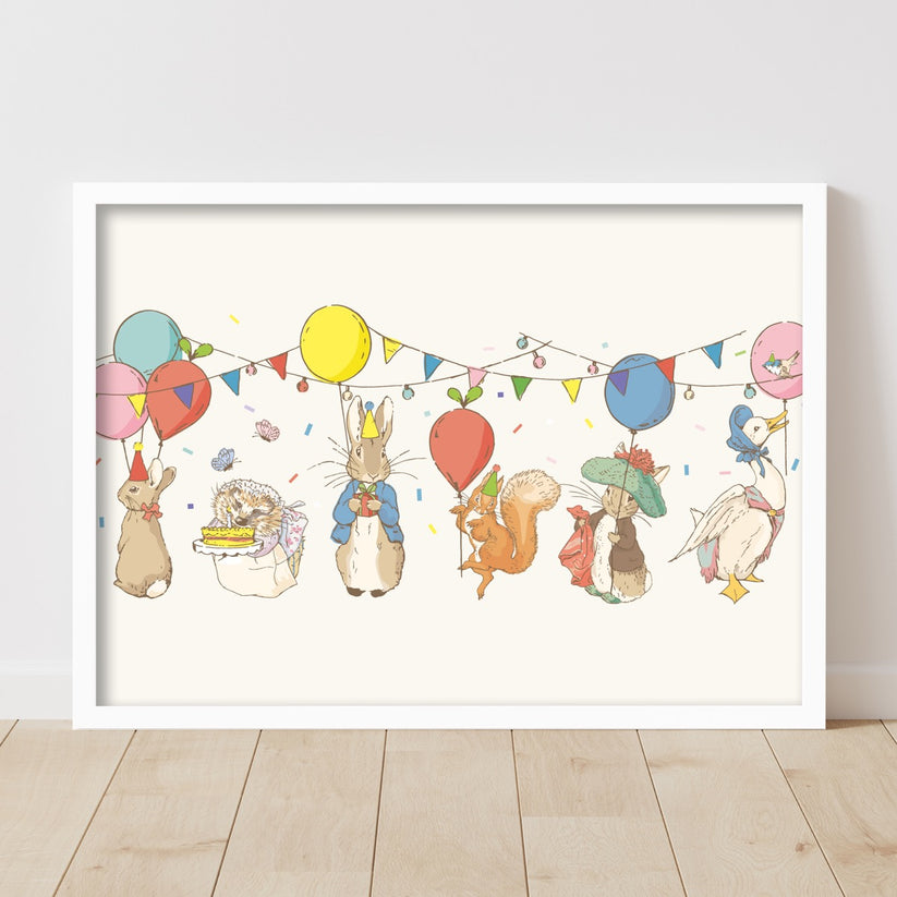Peter Rabbit Print - Party Celebration Wall Art Print – www.themed.co.uk